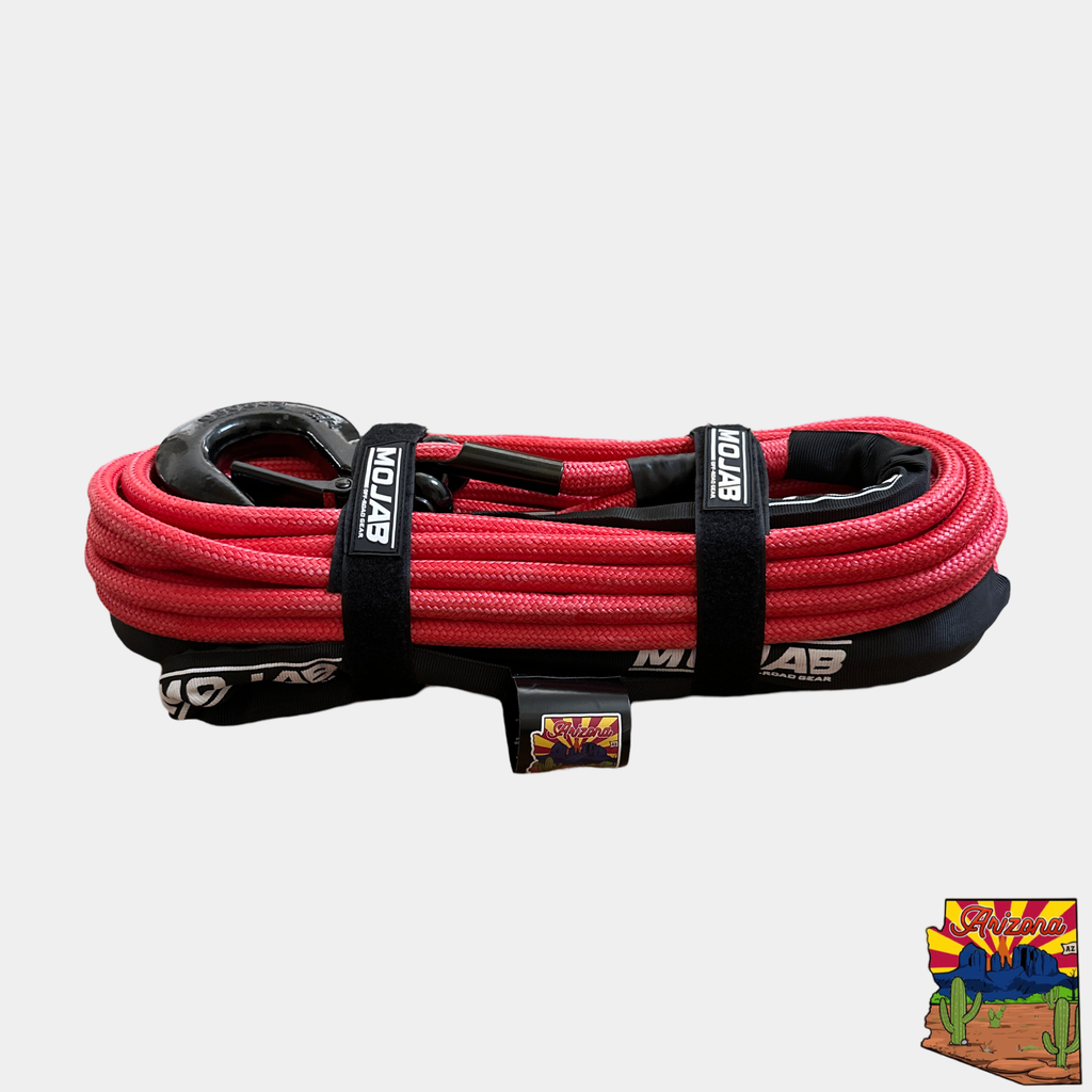 1/2'' x 78' Double Braided Winch Rope with removeable forged winch hoo ...