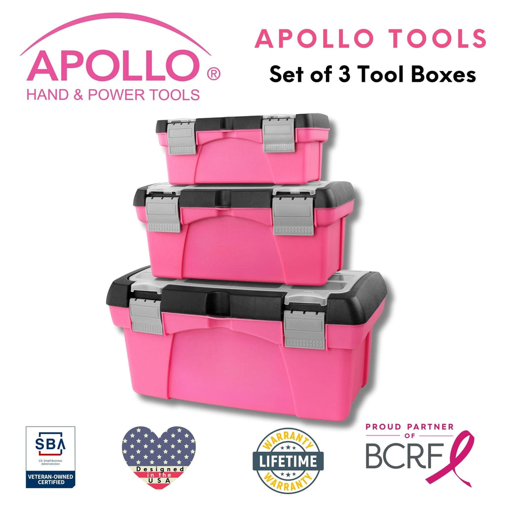 3 Piece Tool Box - Pink - DT5005P – SNAP-LOC CARGO CONTROL