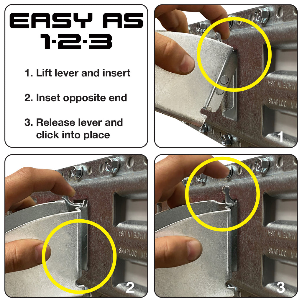SNAP-LOC E-Track Wood Beam End Socket with Hinge 10-Pack, Logistic Tie ...
