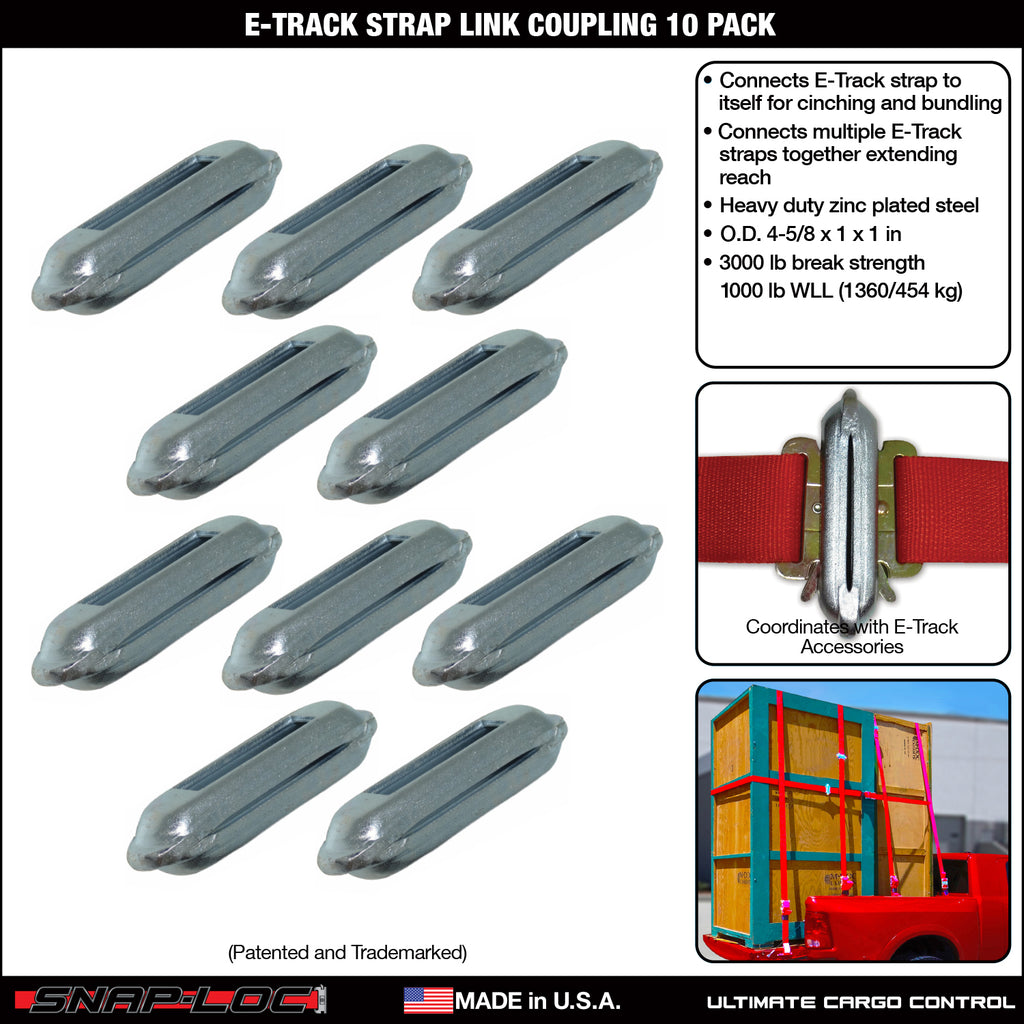 SNAP-LOC E-Track Strap Link Coupling Cinch 10-Pack, Logistic Tie-Down ...