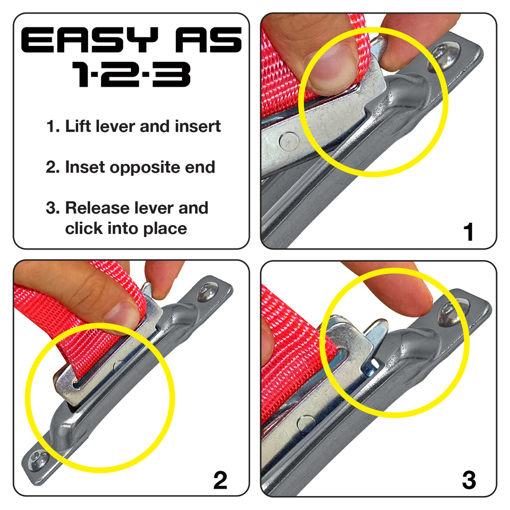Unfinished SNAP-LOC E-Track Single Strap Anchor 6-Pack – SNAP-LOC CARGO ...