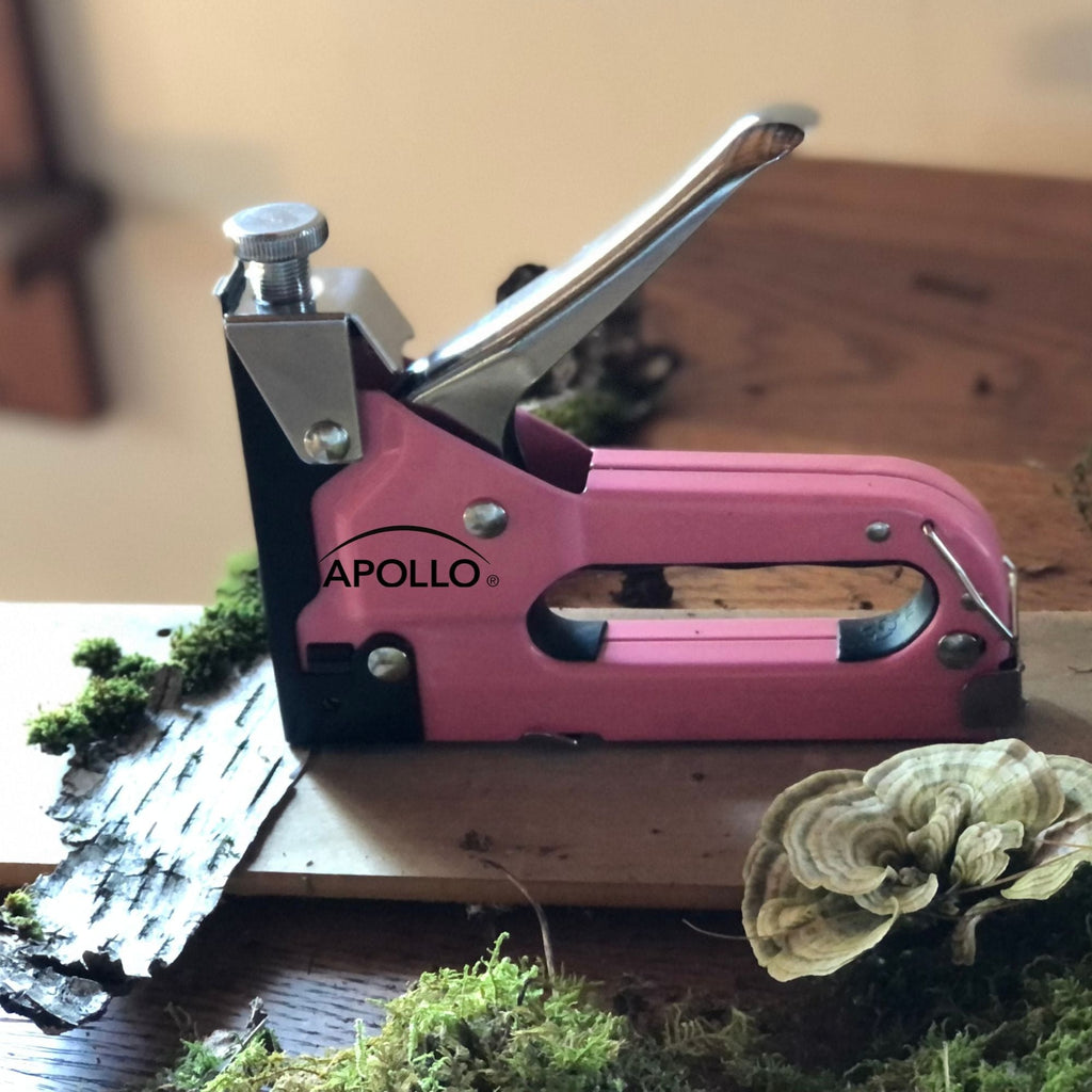 Pink Stapler with Power Adjustment Knob and 3000 Staples assortment ...
