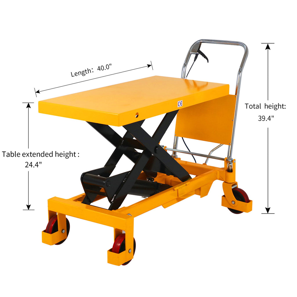 Single Scissor Lift Table 2200lbs. 39.4" lifting height – SNAP-LOC ...