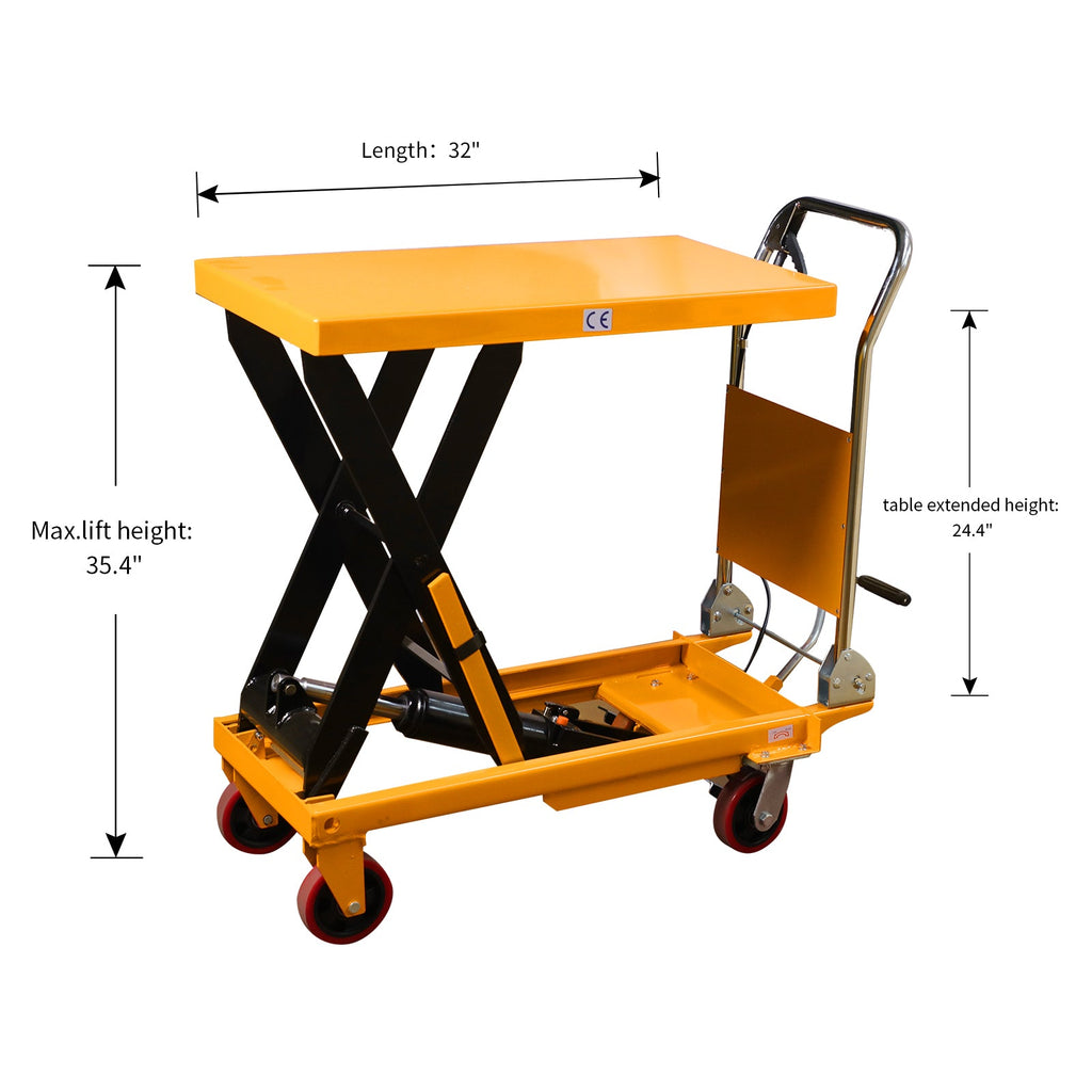 Single Scissor Lift Table 1100lbs. 35.4" lifting height – SNAP-LOC ...